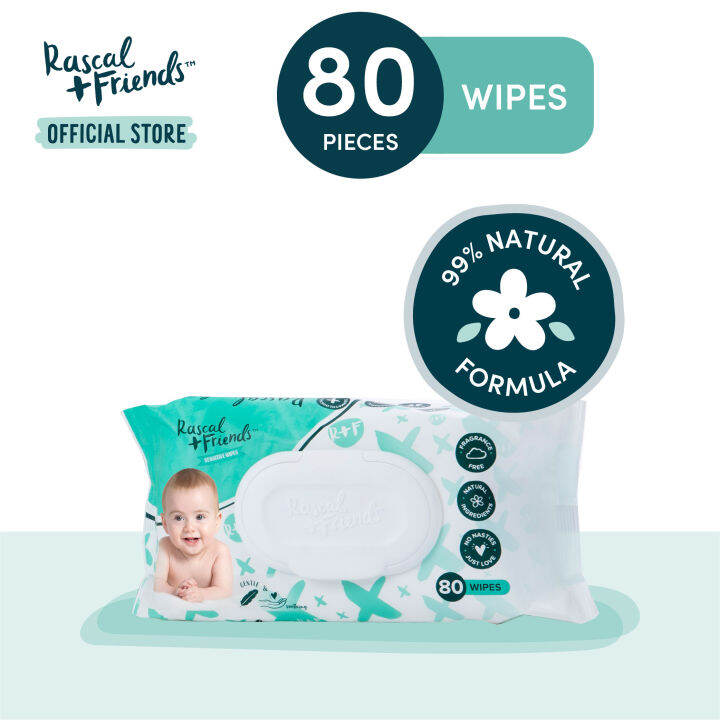 RASCAL + FRIENDS Sensitive Baby Wipes 80 Sheets | Lazada PH