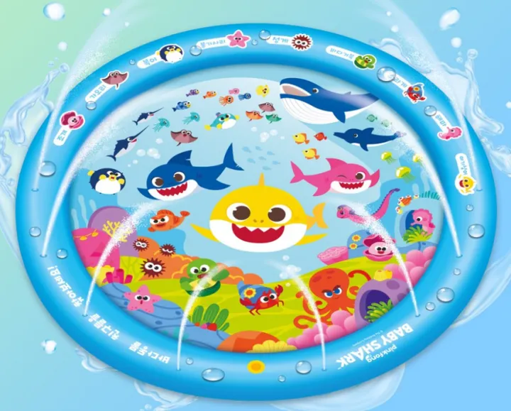 [Pinkfong] Baby Shark Water Sprinkler Mat Water Play Waddle Pool ...