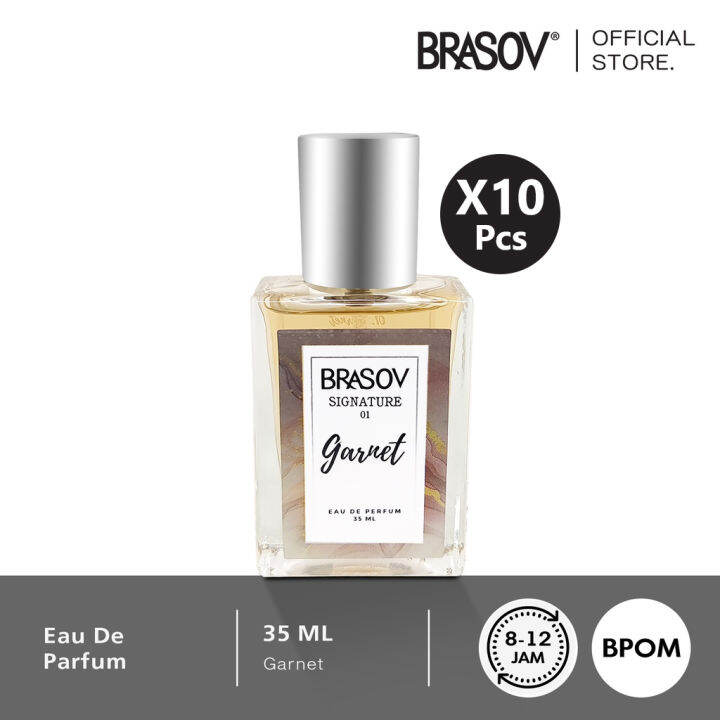 BRASOV Parfum Unisex Garnet Eau De Parfume 35 ML COMBO 10 Pcs Signature ...