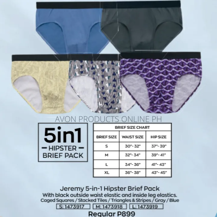 Avon Brief ~ JEREMY 5-1 Hipster Brief Pack | Lazada PH