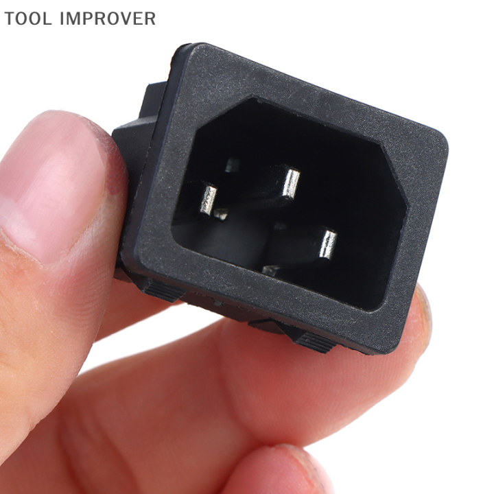 TOOL IMPROVER AC Socket 3 Pin 250V Rocker Switch 10A Inlet Plug ...