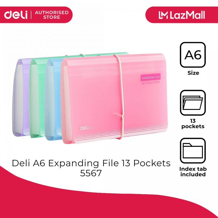 Deli File Organizer- A6 Expanding File 13 Pockets 5567 | Lazada PH