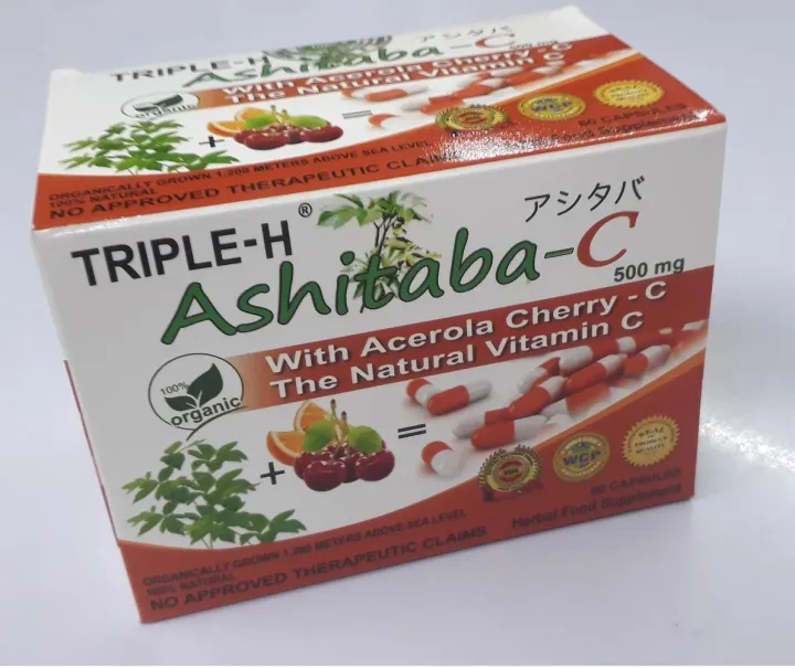 Ashitaba - C 500mg TRIPLE-H -60's CAPSULES with natural vitamin c ...