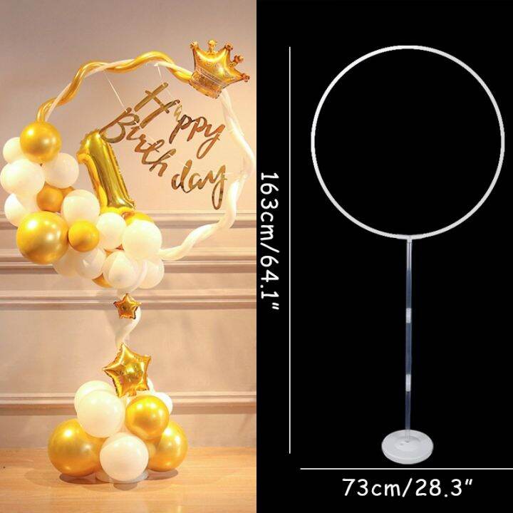 Round Balloon Stand Arch Balloons Wreath Ring Balloon Frame Holder ...