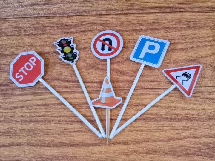 Topper Kue Kertas Karakter Rambu Jalan | Lazada Indonesia