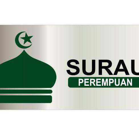 SURAU PEREMPUAN SIGN STICKER, (SILVER BRUSHED STICKER) 105X210MM | Lazada