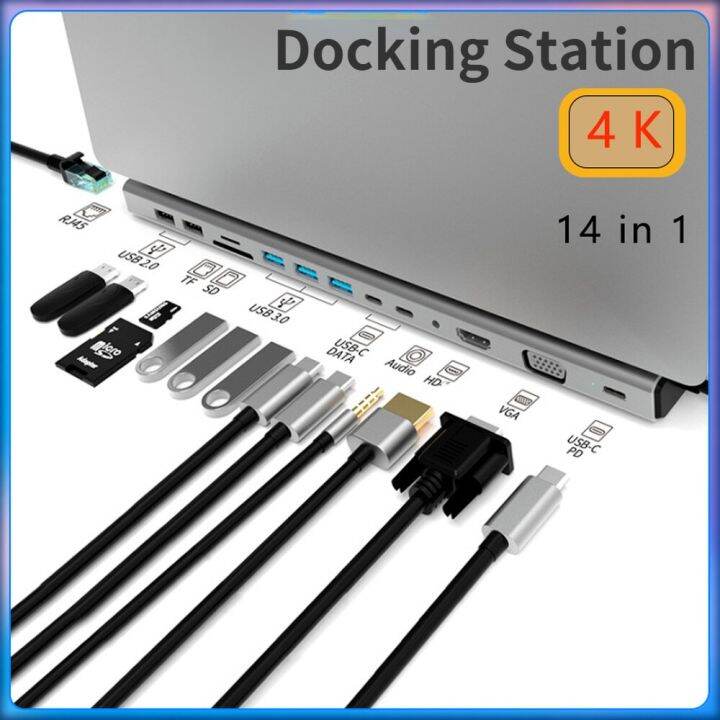 USB C Laptop Docking Station HUB To HDMI-compatible USB 3.0 Hub Adapter ...