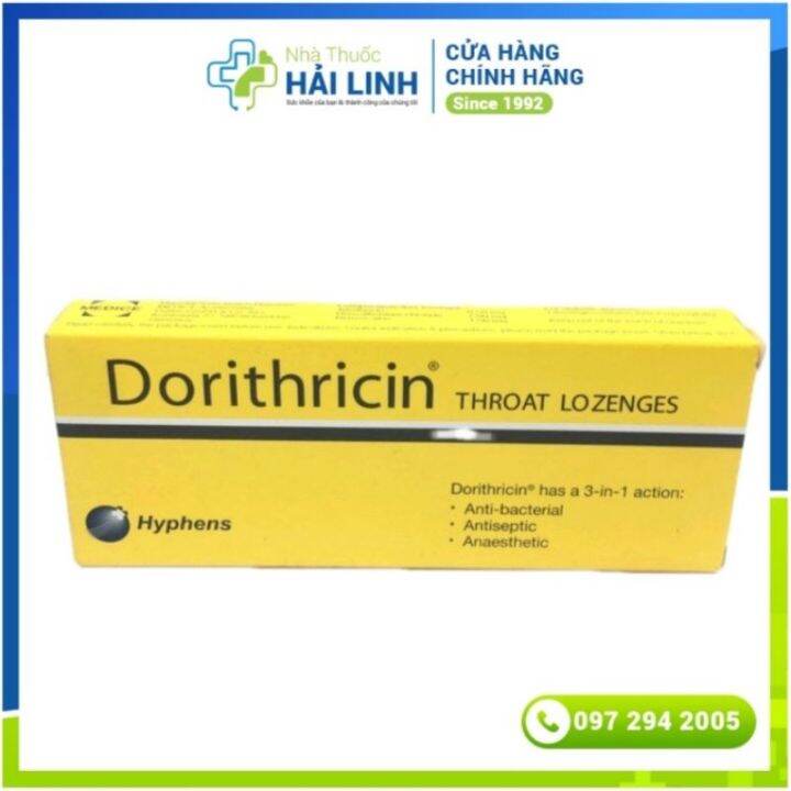 Viên ngậm Dorithricin Đức ⚡ Tặng quà ⚡ Hộp 20 viên Giúp giảm ho | Lazada.vn