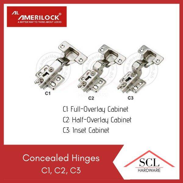 AMERILOCK Concealed Hinges (C1,C2,C3) PAIR ALREADY | Lazada PH