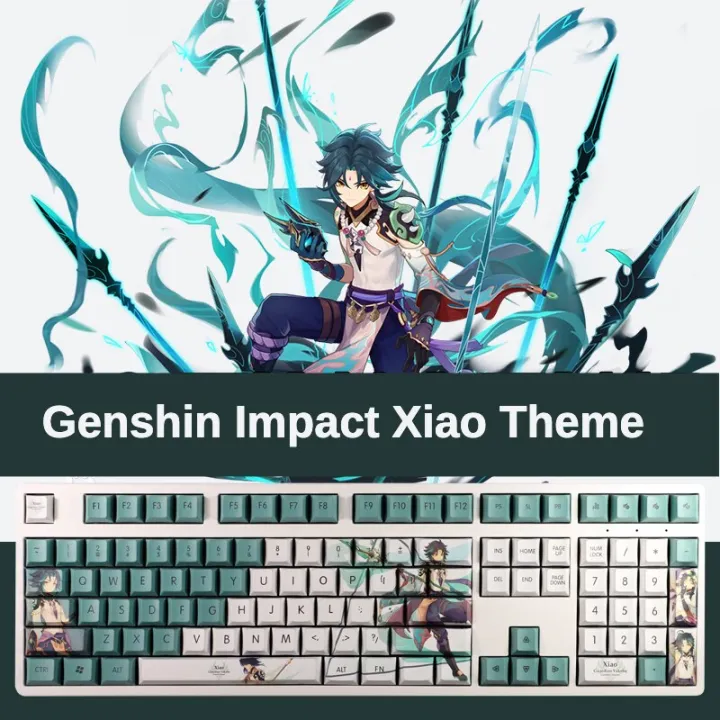 Genshin Impact Xiao Theme Keycap Gaming Keyboard Cap Pbt Material ...