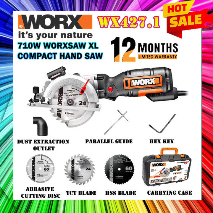 WORX WX427.1 710W WORXSAW XL COMPSCT HAND SAW | Lazada