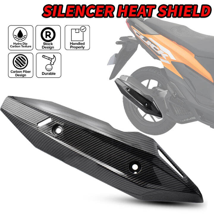 Pinph Muffler Cover Heat Guard For Honda Click 125i/150i Carbon | Lazada PH