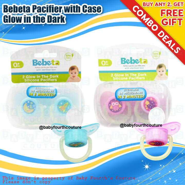 Baby Fourth Couture Bebeta Pacifier with Case Glow in the Dark BBT ...