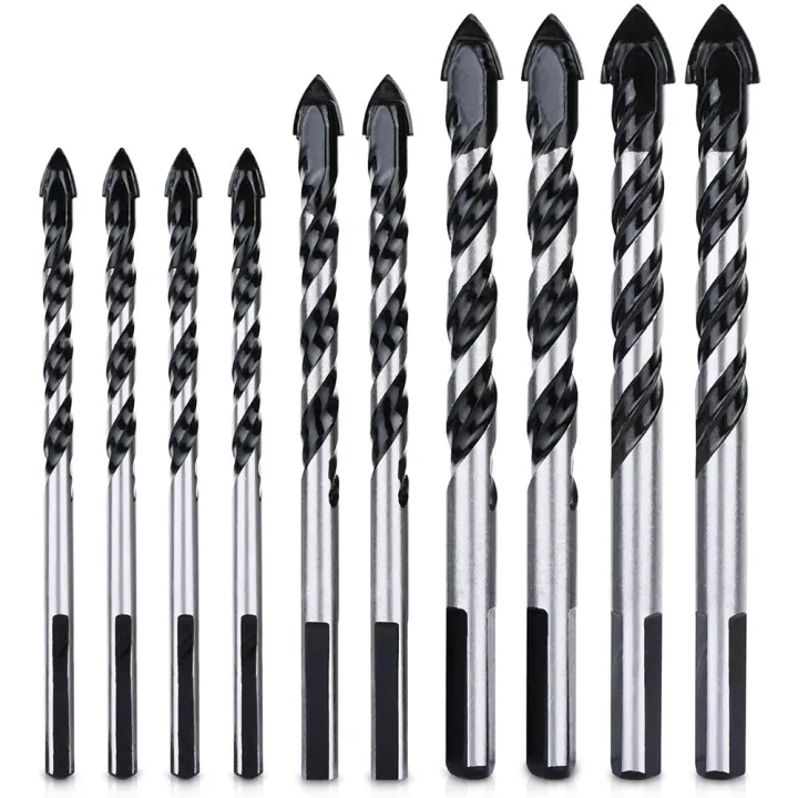 10PCS Masonry Tile Drill Bit Multi Drill Bit Set Tool for Brick ...