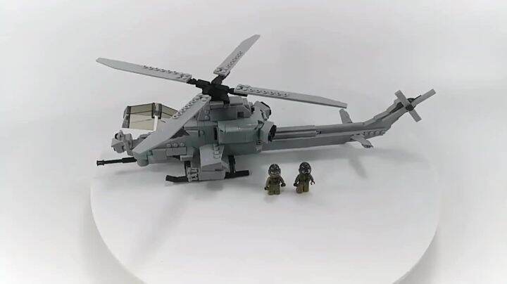 2023ทหาร Fighter Viper เฮลิคอปเตอร์ WW2 SWAT เครื่องบินอาคารบล็อก AH1Z ...