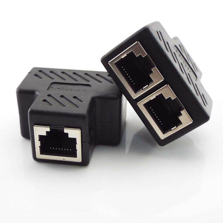RJ45 Splitter 1 To 2 Ways Network Connector Network Cable Female ...