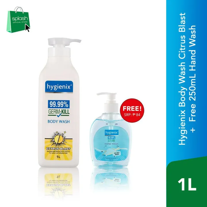 Hygienix Body Wash Citrus Blast 1 Liter w/ Free Hand Wash | Lazada PH