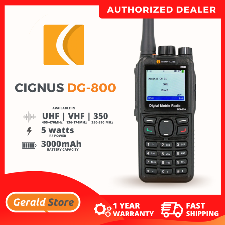 Cignus DG-800 DMR Digital Two Way Radio DG800 - 1 Year Warranty -GeraldStorePH | Lazada PH