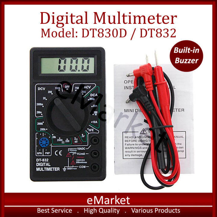 Multimeter Digital Buzzer DT830D DT832 / Avometer / Multitester / Multi ...