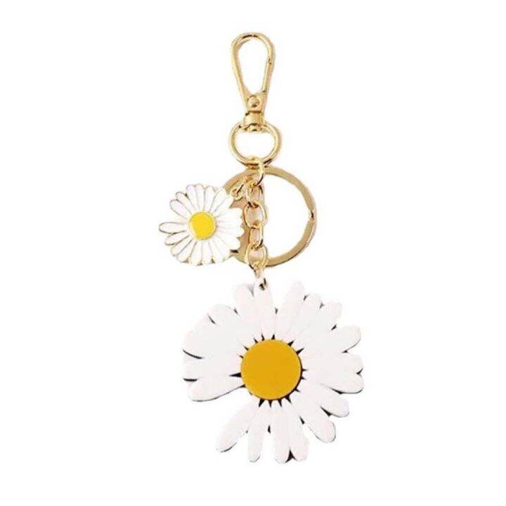 DSFDF การ์ตูนหญิงดอกไม้โลหะผสมเครื่องประดับอัญมณีจี้ห้อยรถยนต์พวงกุญแจ ...