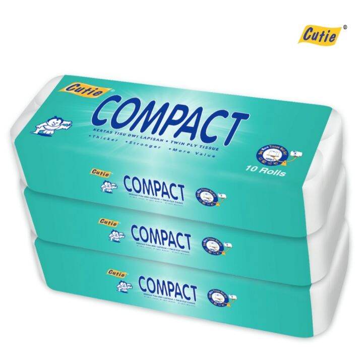 Cutie Compact Toilet Tissue (3x10 rolls) / KCA Toilet Paper (3x10 rolls ...