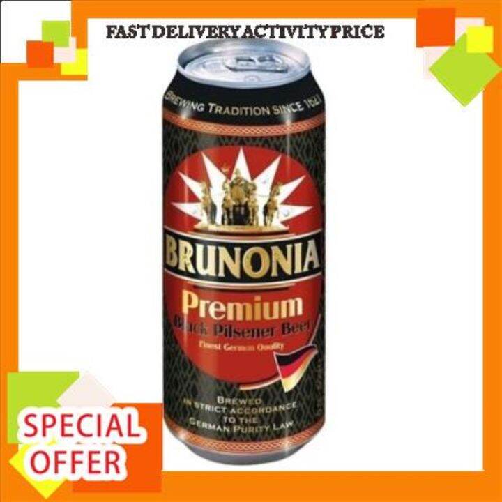 【mga bagay na may pagkain】 Brunonia Premium Black Pilsener beer in Can ...