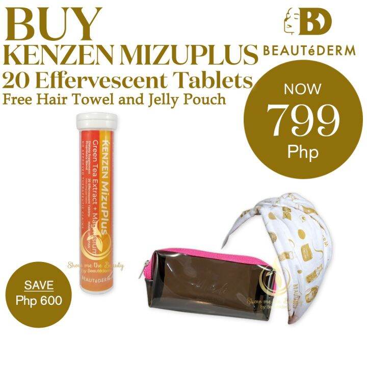 BUY Beautederm Kenzen MizuPlus (Hydration + Ionic Balance) 20 Effervescent Tablets PROMO FREE ...