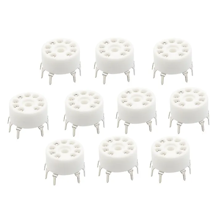 10PCS PCB 9Pin Ceramic B9A Vacuum Tube Socket Audio HIFI DIY Amps for ...