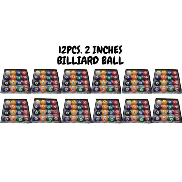12 sets. 2 inches Billiard Ball set for junior billiard table / bola ng ...