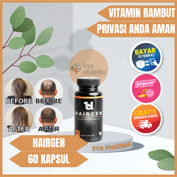 Obat Uban Hairgen Supplement Penumbuh Rambut Perontok dan Kering 60 ...