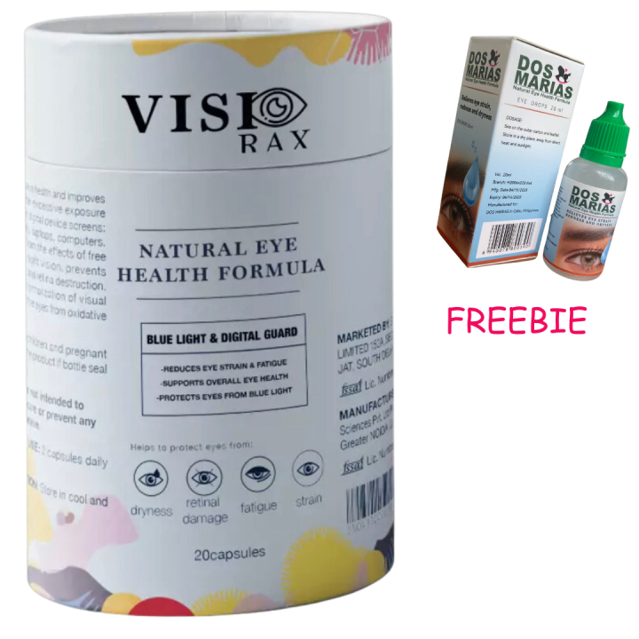 Authentic Visiorax 20 Capsules Natural Eye Health Formula With Dos ...