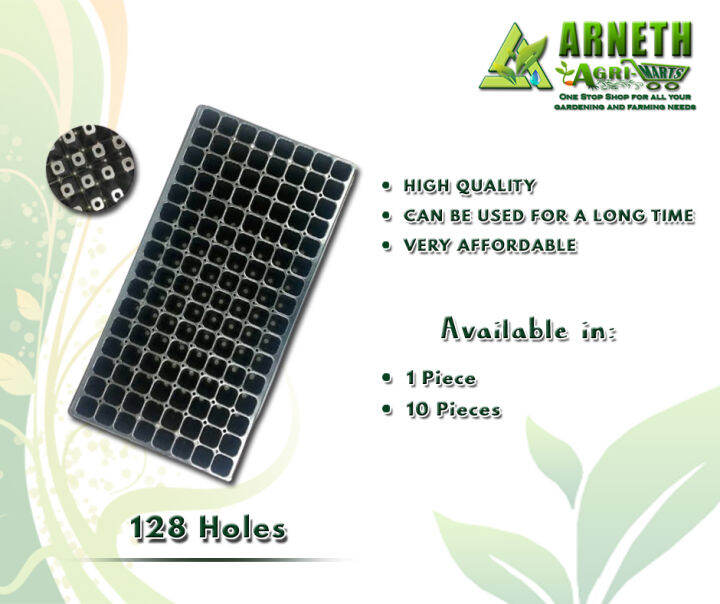SEEDLING TRAY SEEDS PLANTERS FOR PLANTS 128 HOLES ( 2 PCS ) SEEDS ...