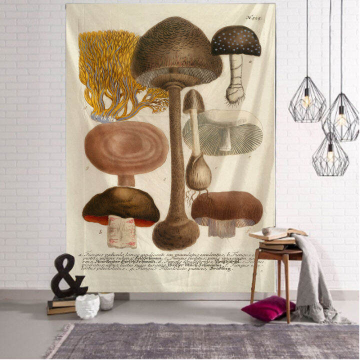 Quotes Mushroom Tapestry Wall Decor Mycology Mushroom Champignon ...