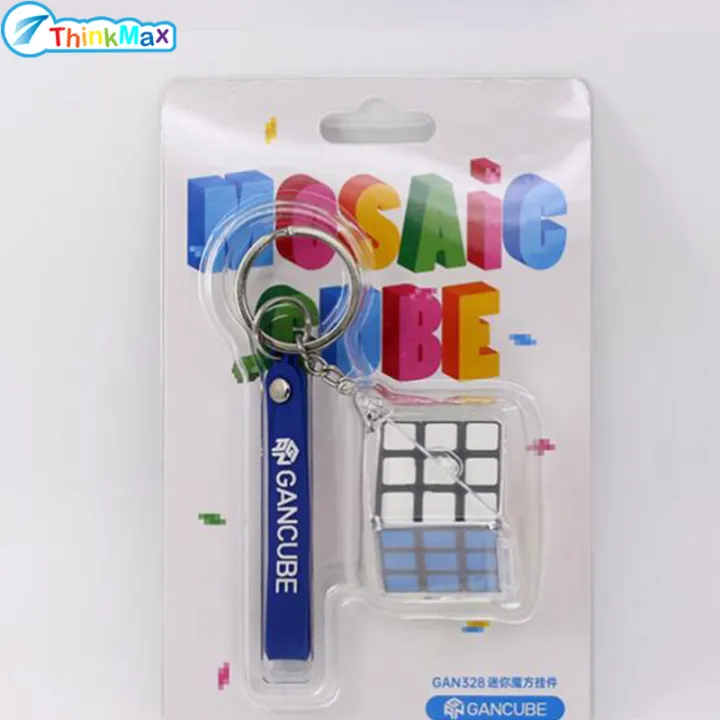 🔥THINKMAX-Ready Stock🔥GAN328มินิเมจิก Cube พวงกุญแจ3x3ปริศนาความเร็วก้อนพวงกุญแจความเครียดบรรเทา ...