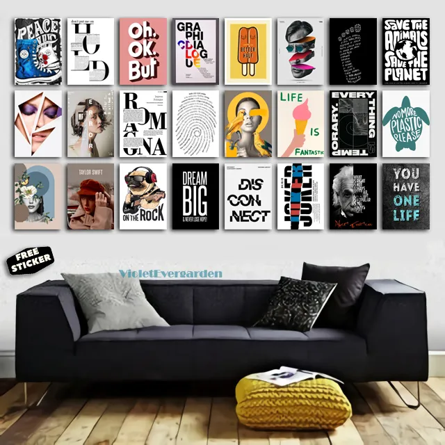 BINGKAI GANTUNGAN DINDING/ HIASAN DINDING AESTHETIC SEPERTI STUDIO ...