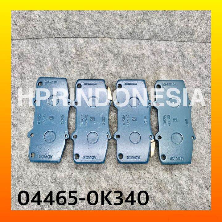 Brake Pad Kampas Rem Depan 04465-0K340 Toyota Hilux Vigo & New Fortuner ...