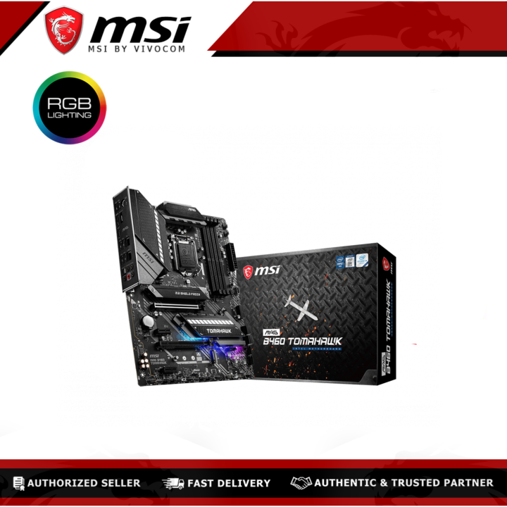 MSI MAG B460 TOMAHAWK LGA 1200 Intel B460 SATA 6GB/S ATX Intel ...