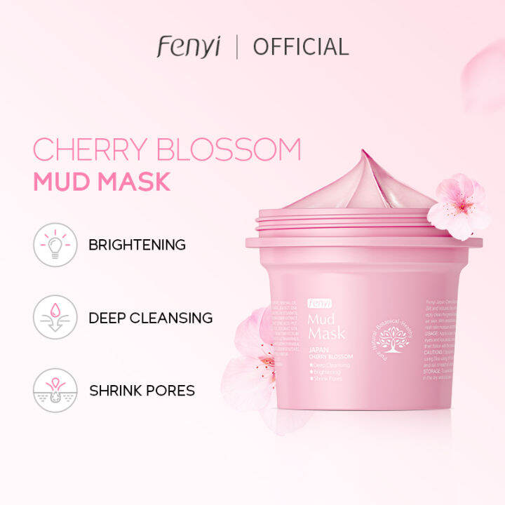 Fenyi Cherry Blossom Mud Mask Deep Cleansing Blackhead Pore Control ...
