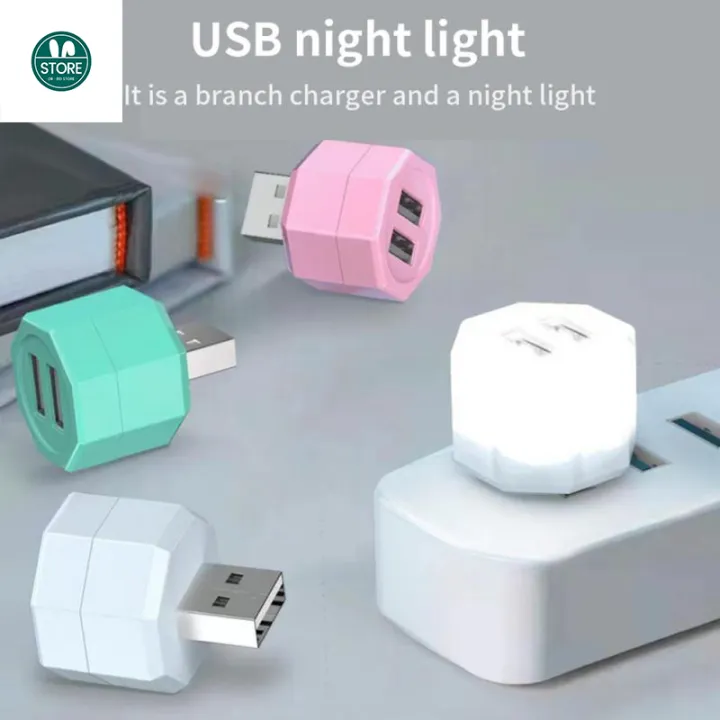 USB Plug Lamp Mini Night Light USB LED Eye Protection Light Computer ...