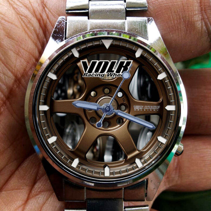 Jam Tangan Custom Velg Volk Rays TE 37 Brembo Racing Wheel Stainless ...