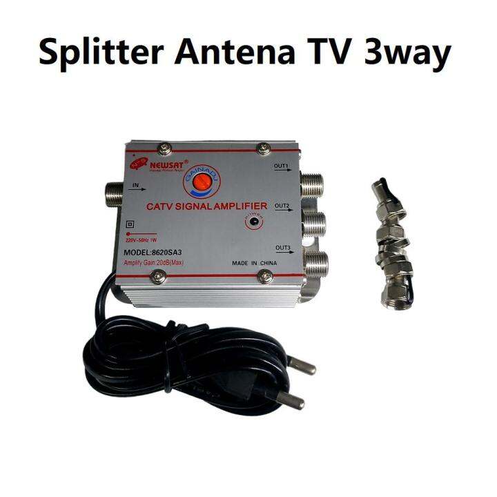 SPLITTER ANTENA TV 3 CABANG - ANTENA PARALEL CATV SIGNAL AMPLIFIER ...