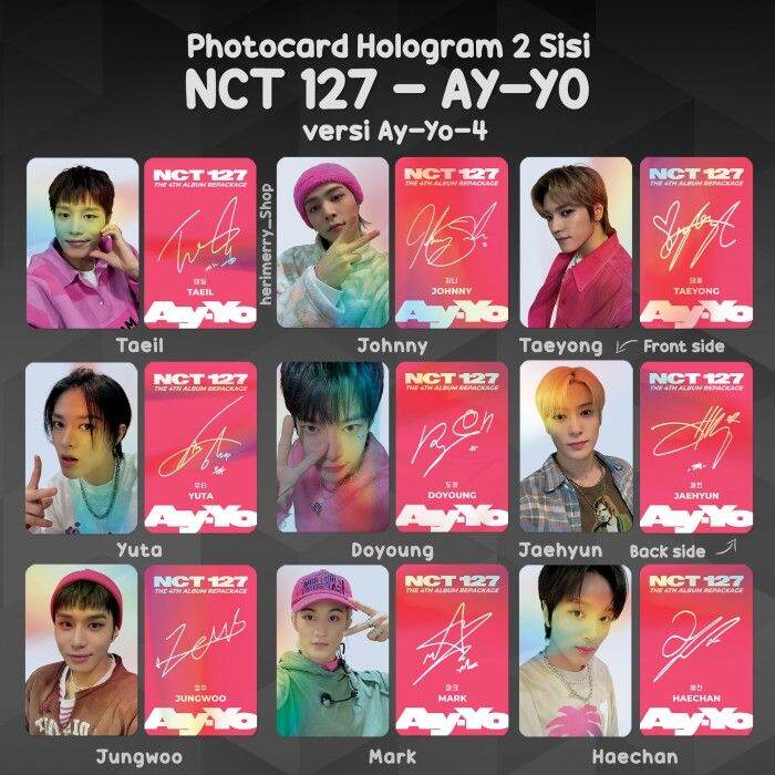 Photocard Hologram NCT 127 AY YO 2 Sisi Unofficial - Potocard Kpop | Lazada Indonesia