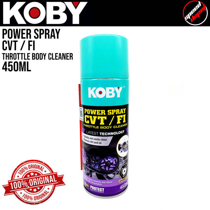 KOBY Power Spray CVT / FI Throttle Body Cleaner (450ml) * Speed Depot ...