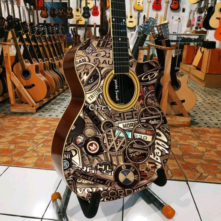 Stiker Gitar Akustik Keren 49 / Sticker Gitar Aesthetic / Stiker Gitar ...