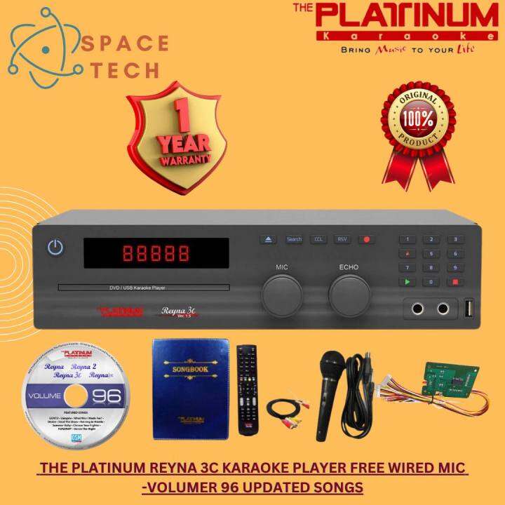 The Platinum Reyna 3C Karaoke Player Free wired mic -VOLUMER 96 UPDATED CD | Lazada PH