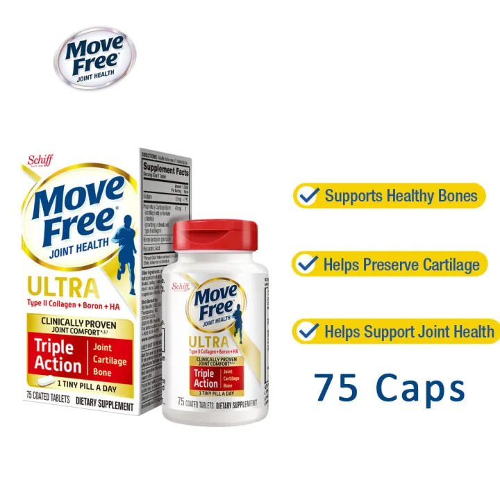Move Free Type II Collagen, Boron & HA Ultra Triple Action Tablets ...