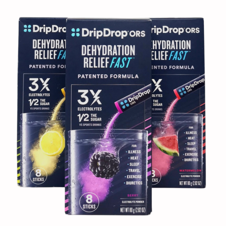 DripDrop ORS | Dehydration Relief Fast Set - Lemon Berry Watermelon (80 ...