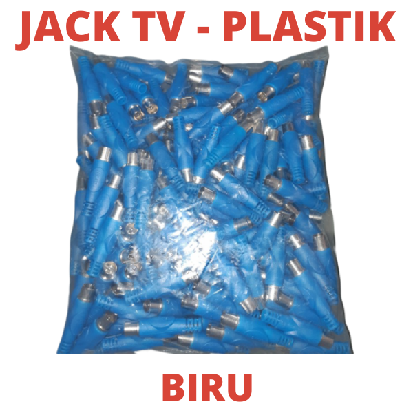 JACK TV PLASTIK WARNA BIRU satuan JEK JAK ANTENA RECEIVER TIPI TIVI ...