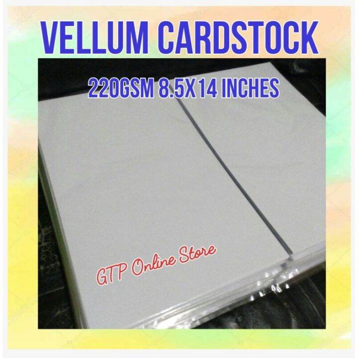 25pcs Vellum / Calling Card Board / Cardstock White 220gsm 8.5 x 14 ...