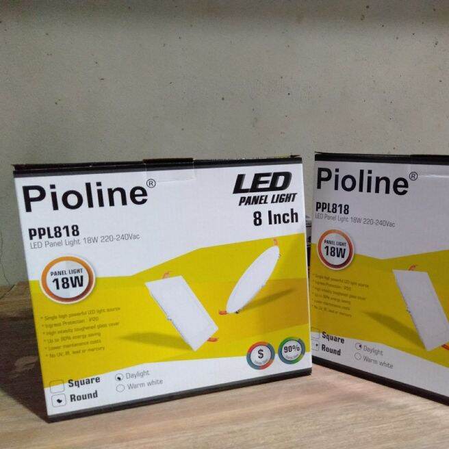 Led panel Light 8 Inch Pioline PPL-818 18 WATT Round DAYLIGHT | Lazada ...